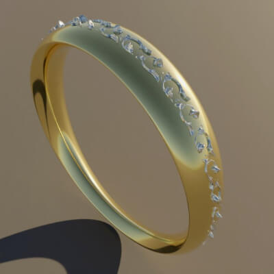 Gold Ring Ornaments - 3D Model by ilham45