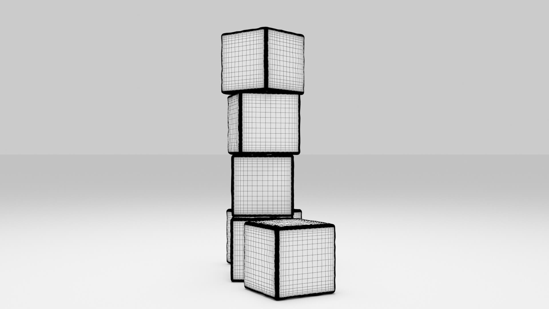 Ice Cube Stacks - 3D Model by ilham45