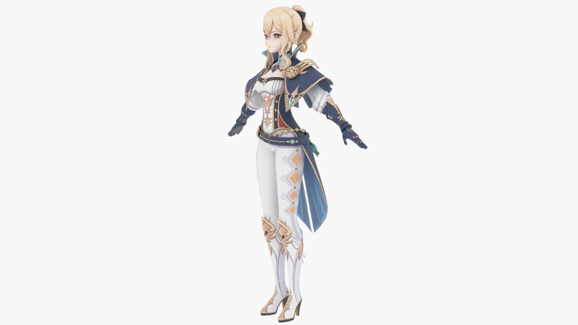 Jean - Genshin Impact 3D Model by ilham45