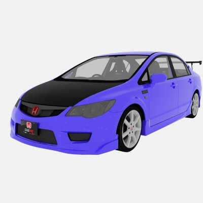 J'S RACING Honda Civic FD2 Type R - 3D Model by ilham45