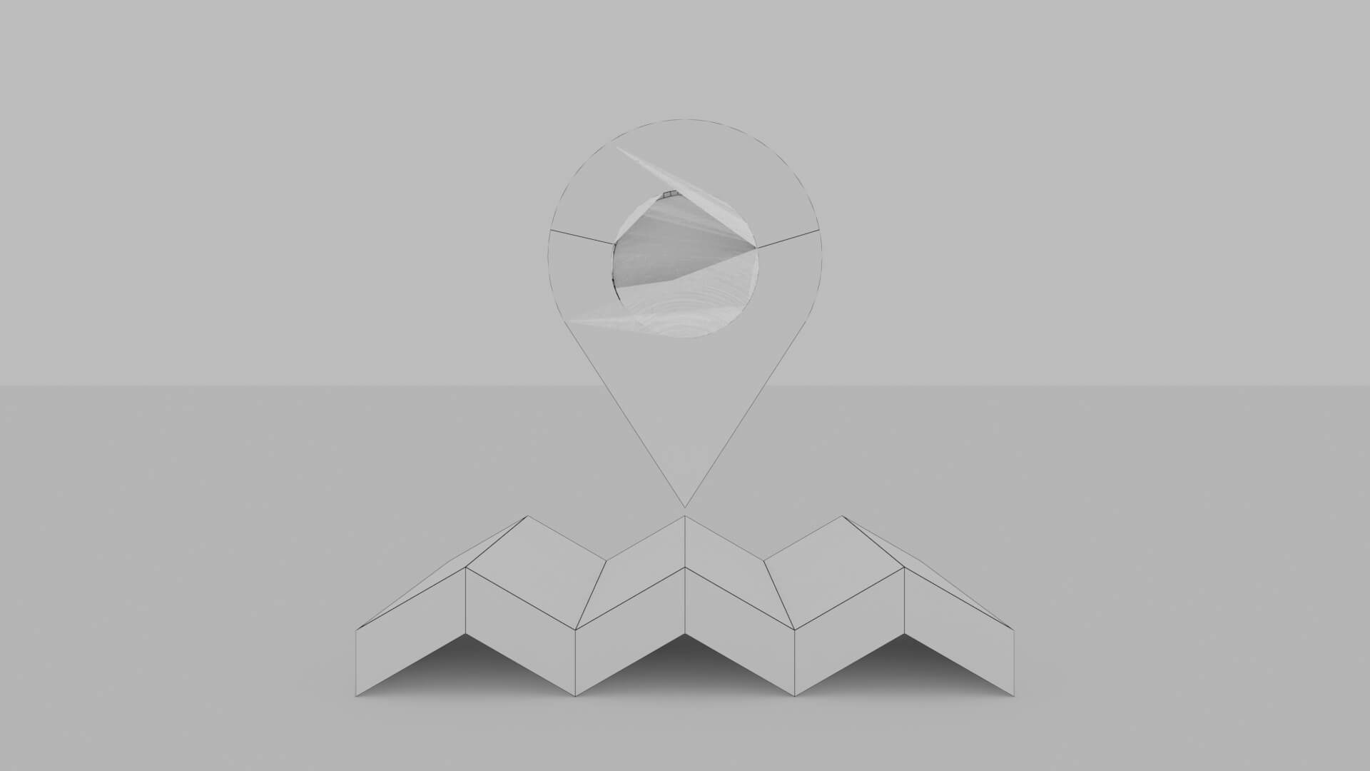 Map Marker Low-poly 3D Model by ilham45