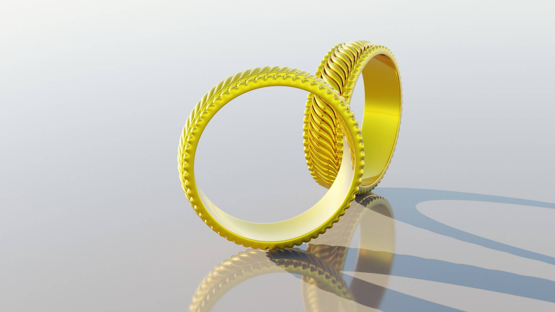 Men Gold Ring - 3D Model by ilham45