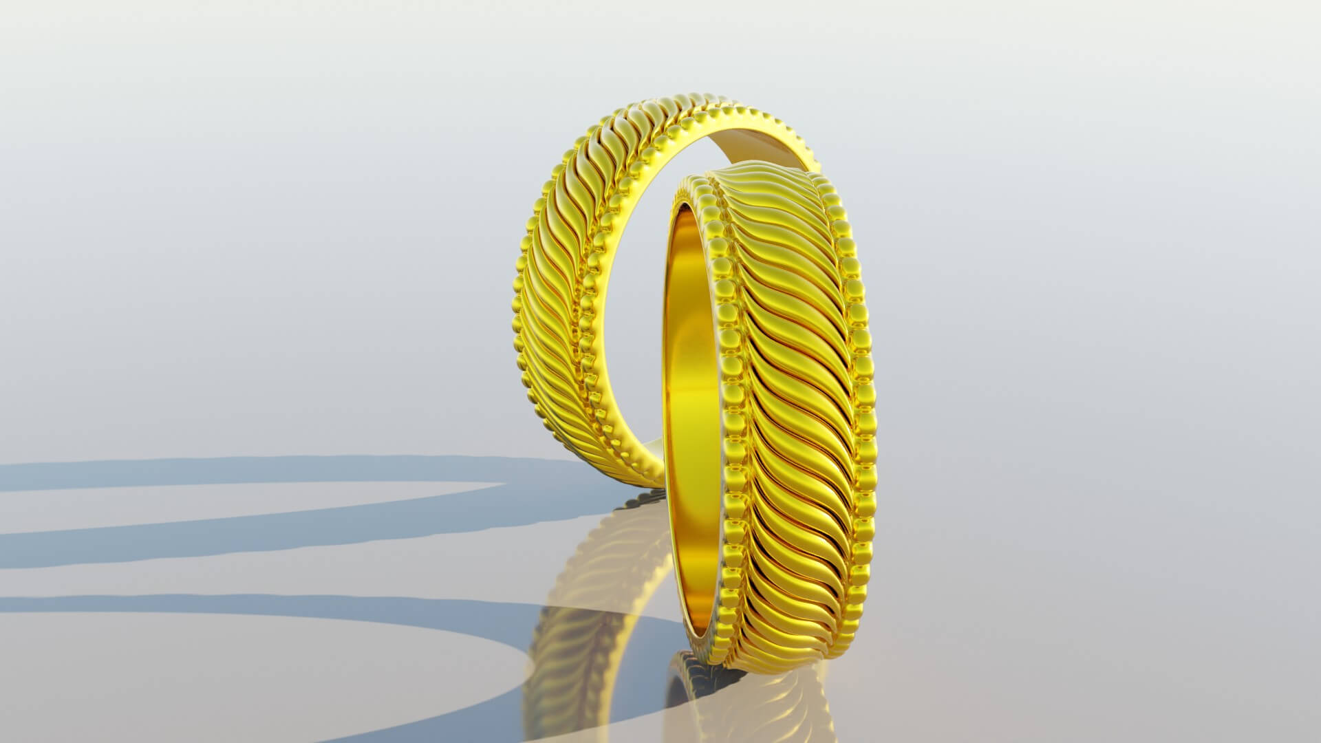 Men Gold Ring - 3D Model by ilham45