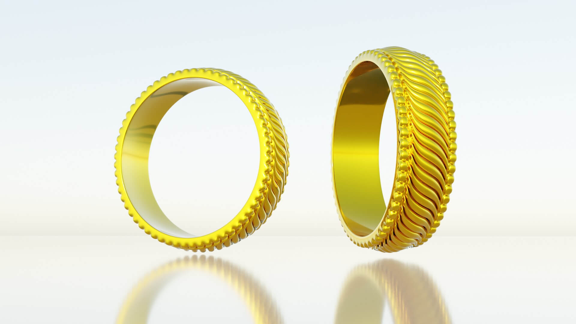 Men Gold Ring - 3D Model by ilham45