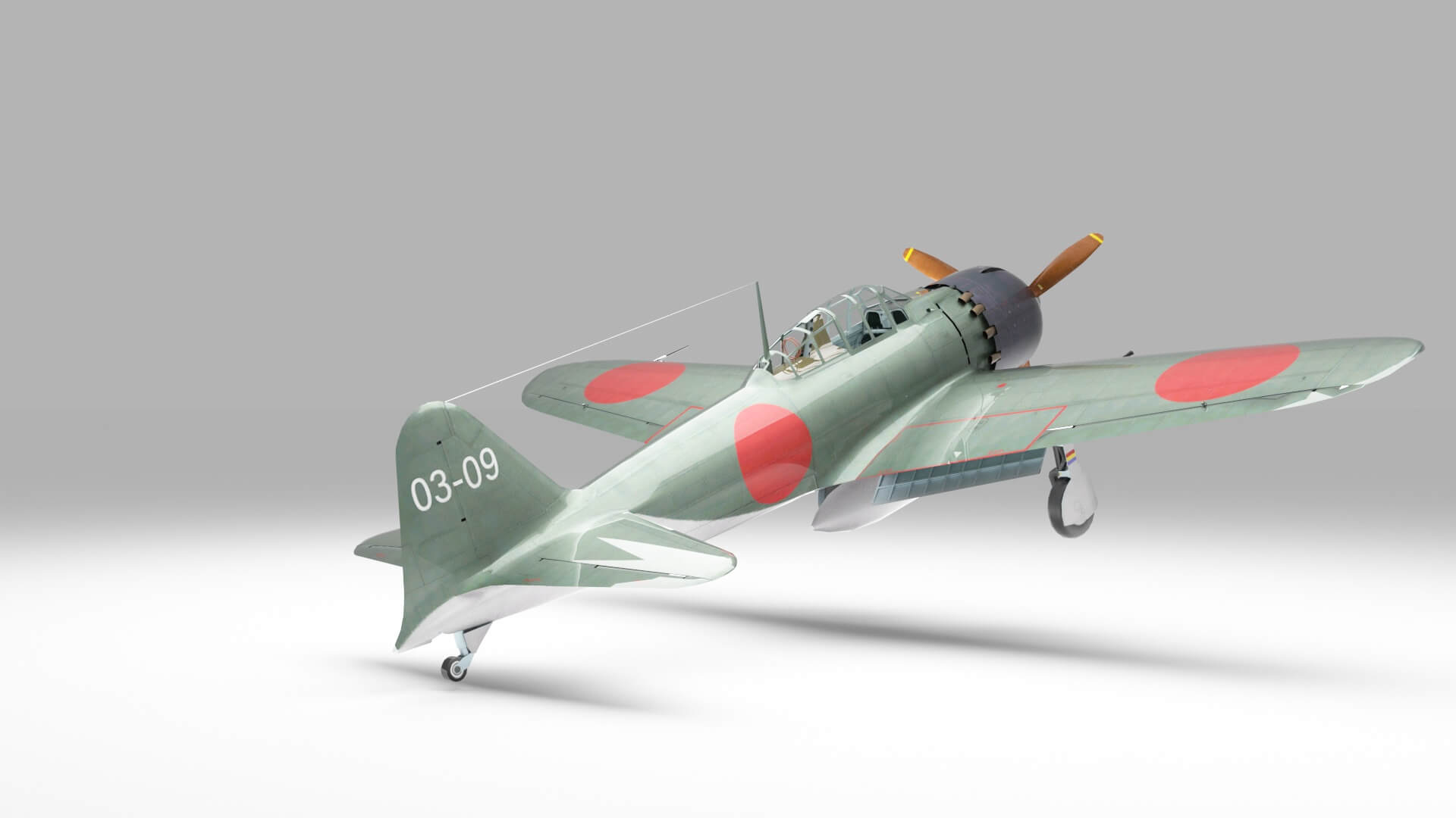 Mitsubishi A6M Zero - 3D Model by ilham45