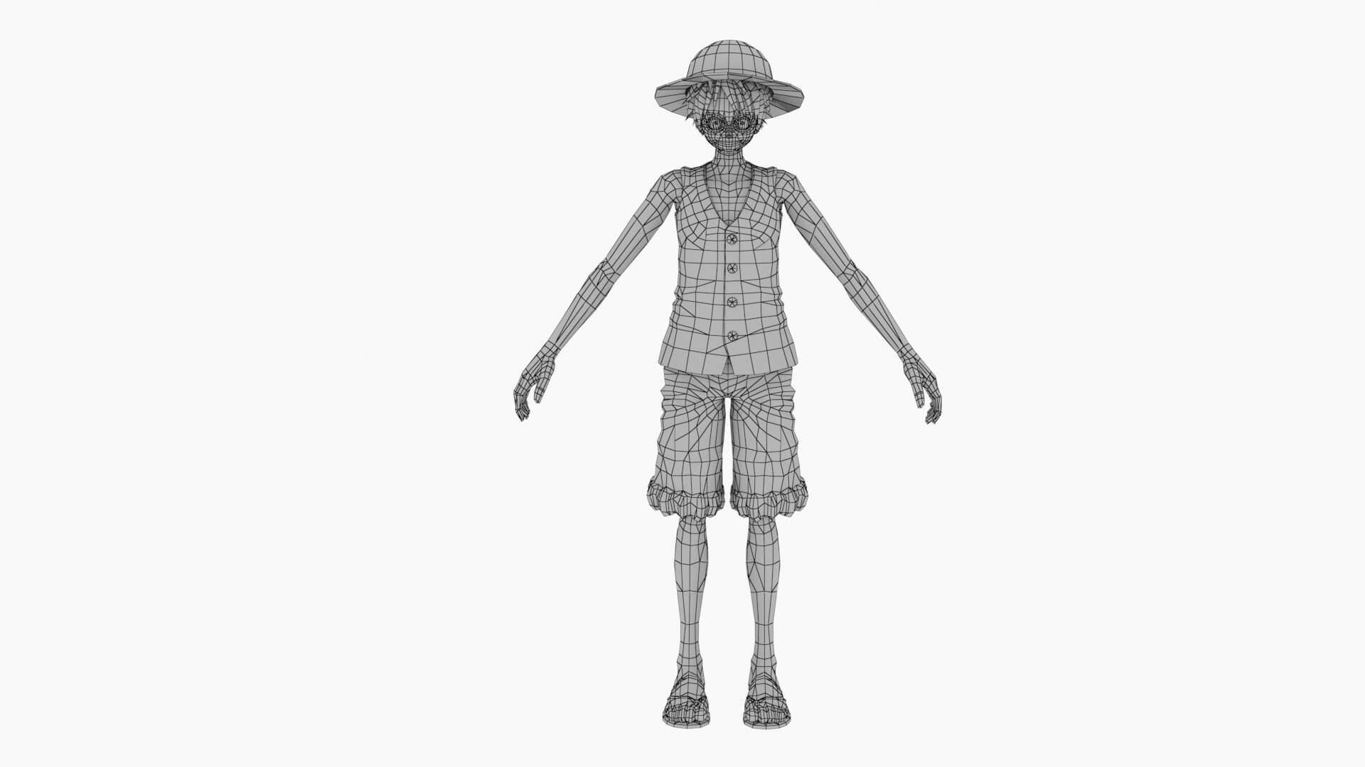 Monkey D Luffy - 3D Model by ilham45