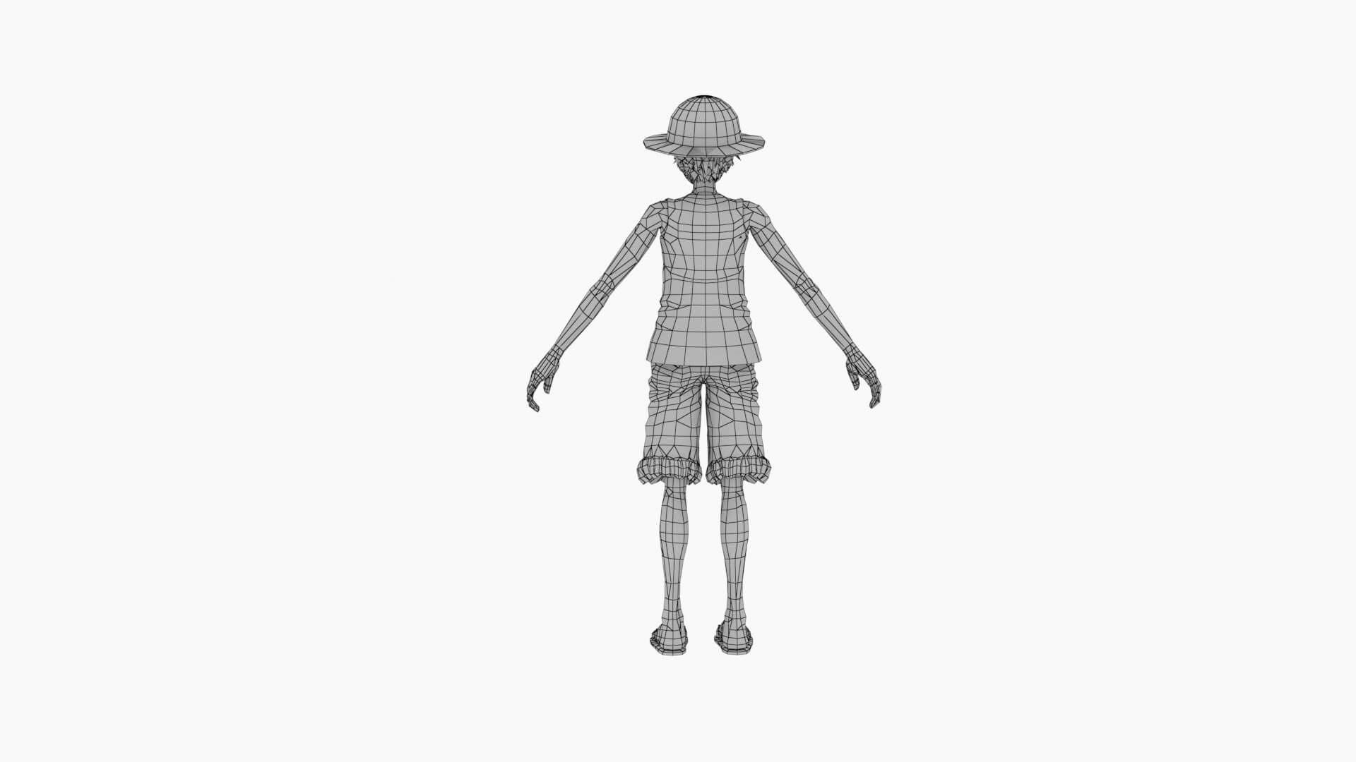 Monkey D Luffy - 3D Model by ilham45