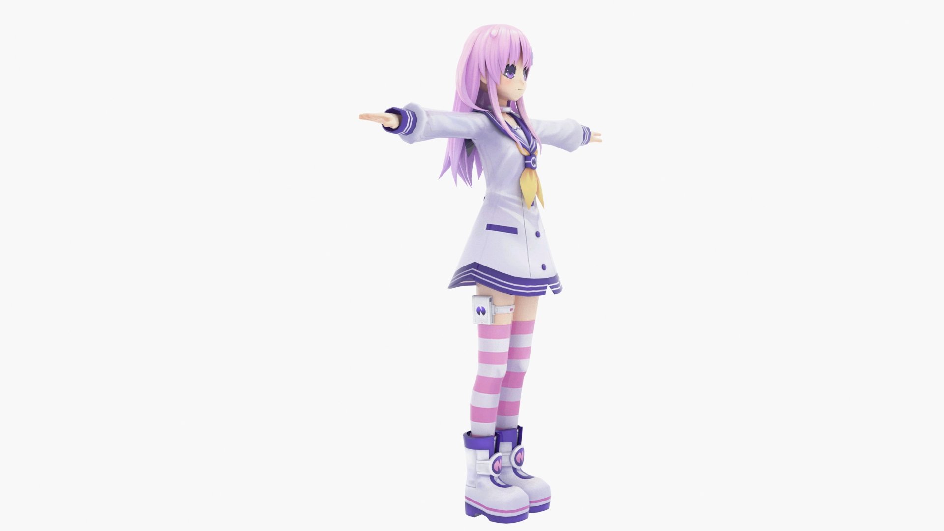 Nepgear - Hyperdimension Neptunia 3D Model by ilham45
