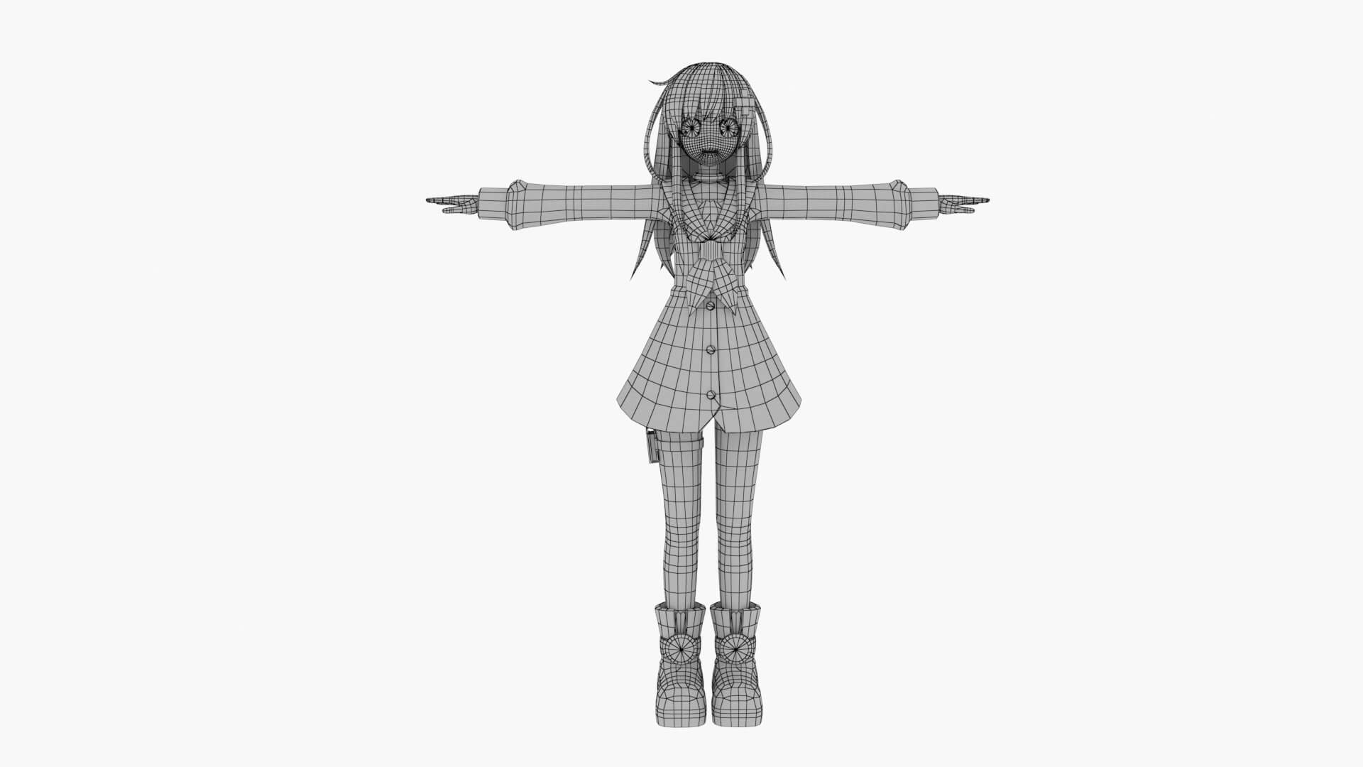 Nepgear - Hyperdimension Neptunia 3D Model by ilham45