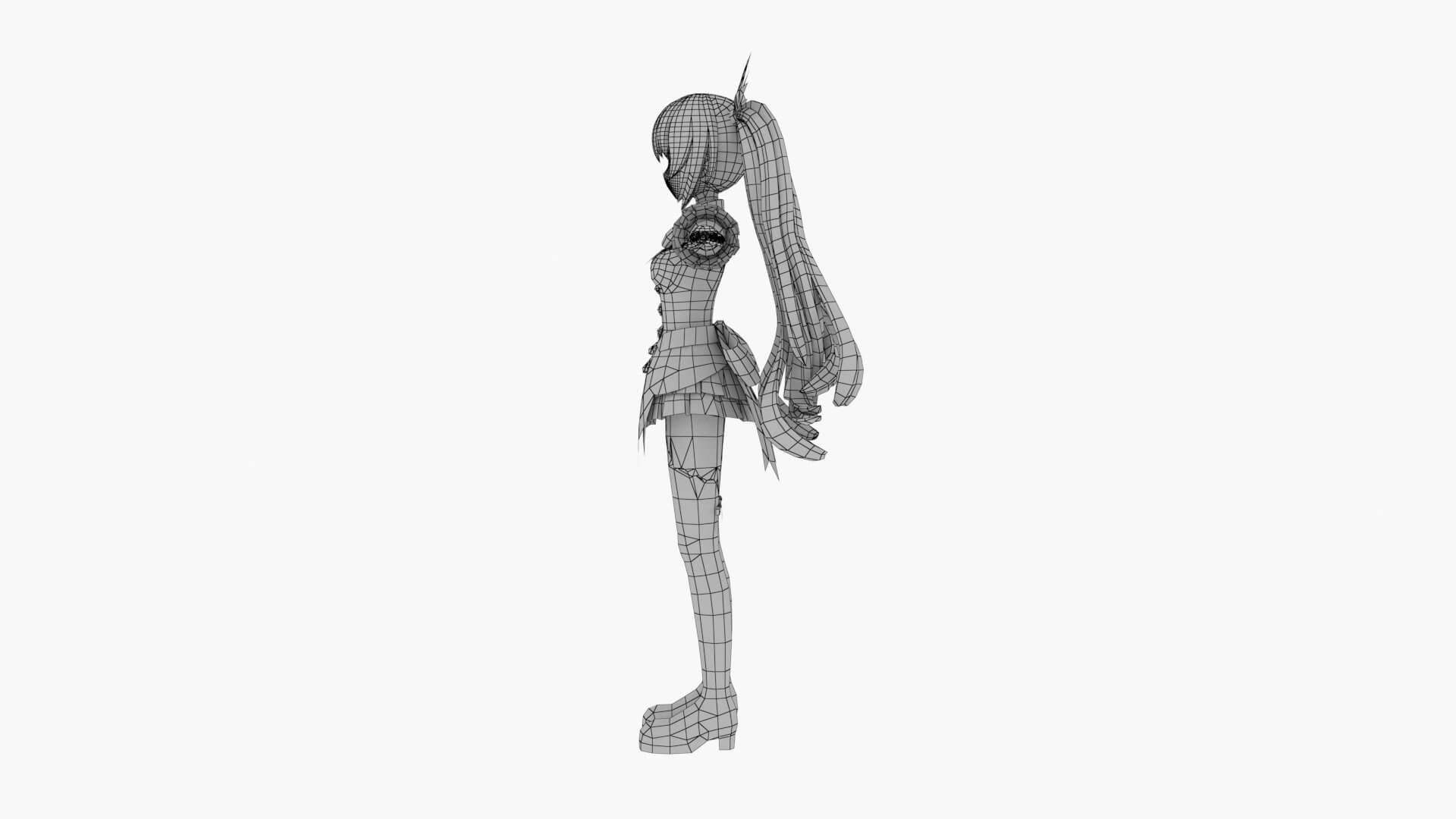 Noire from Hyperdimension Neptunia - 3D Model by ilham45