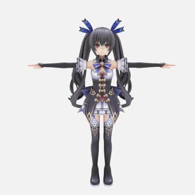 Noire from Hyperdimension Neptunia - 3D Model by ilham45