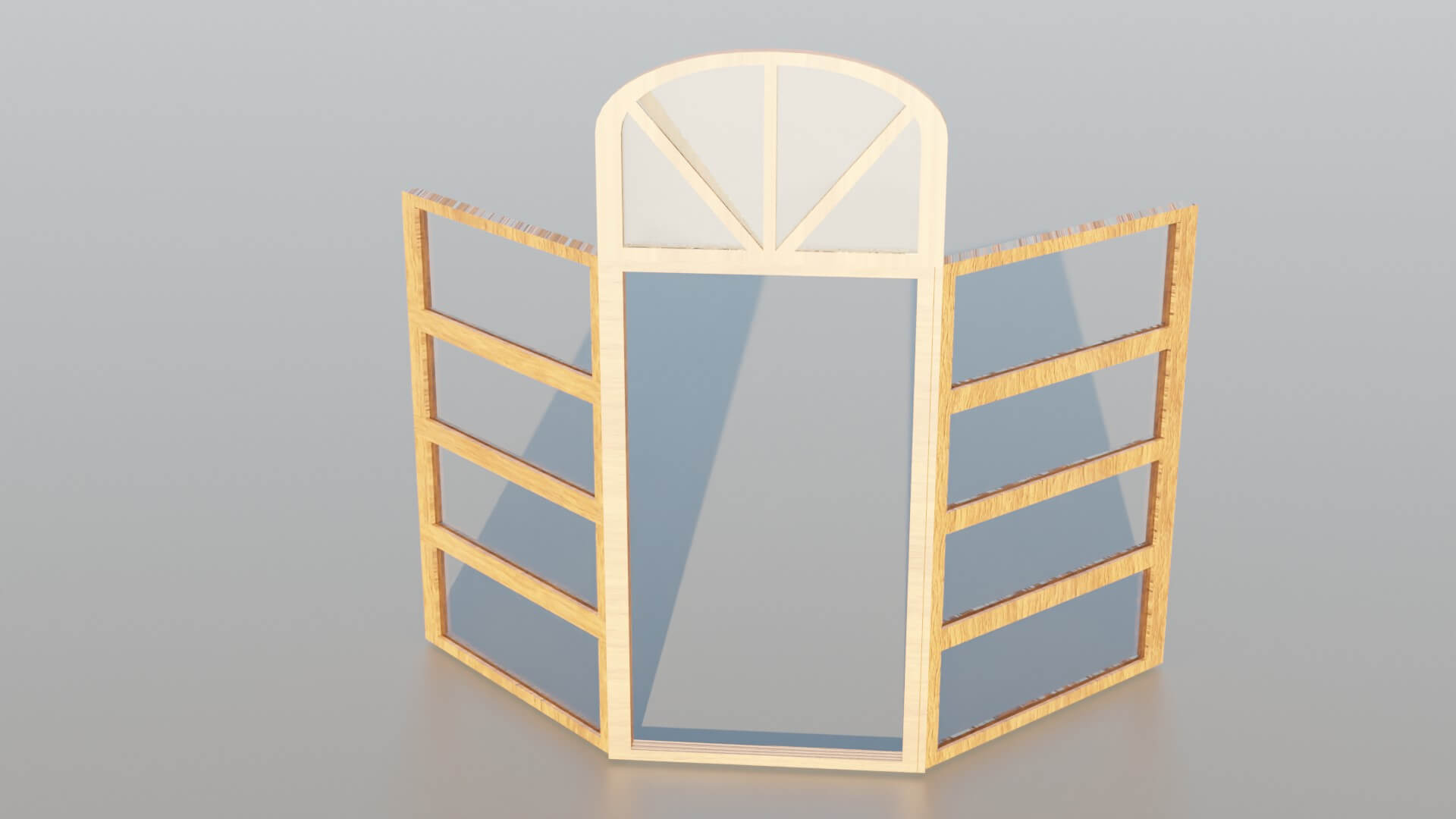 Opened Window Glass - Free 3D Model by ilham45