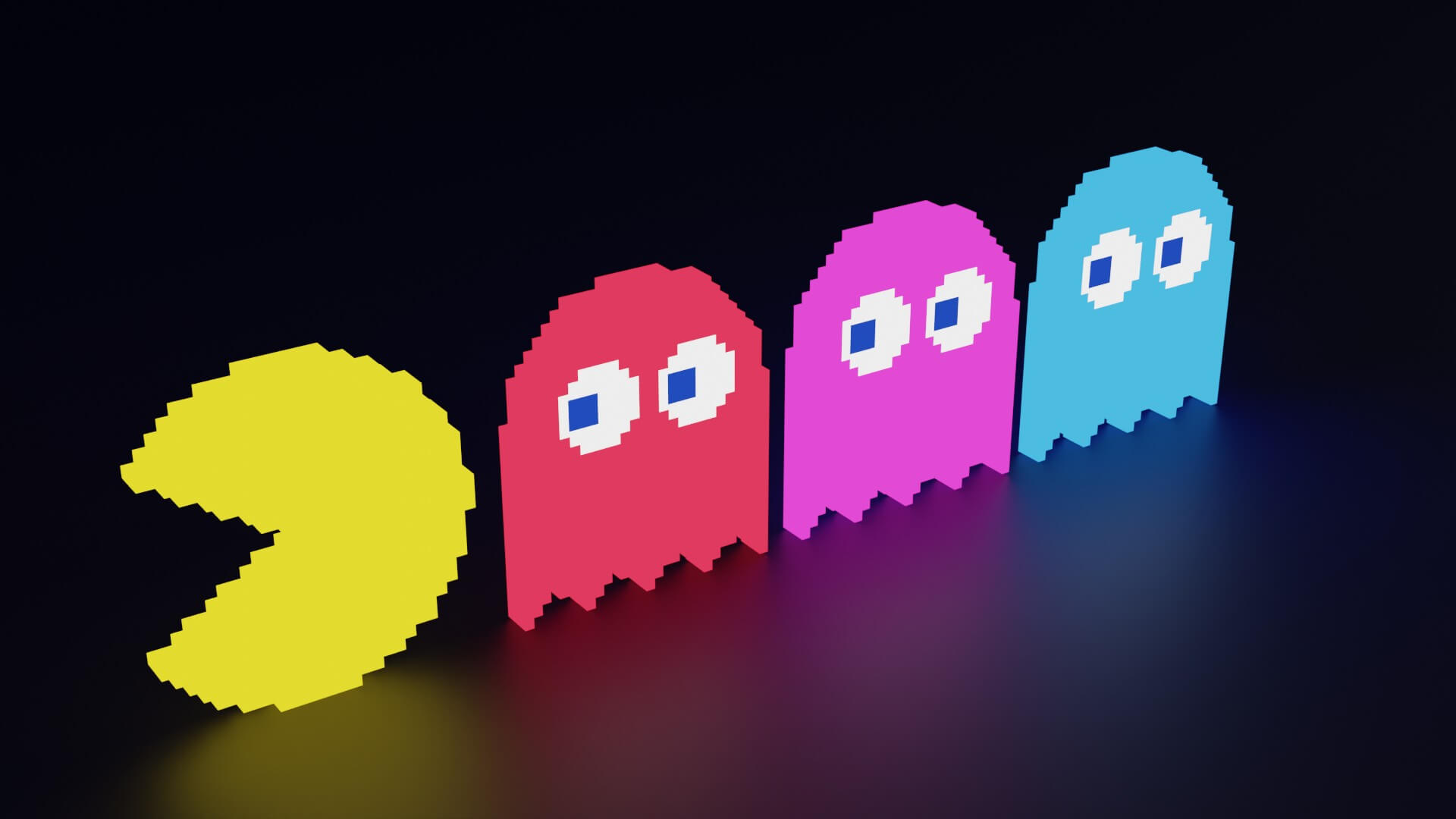 Pacman Characters - 3D Model by ilham45