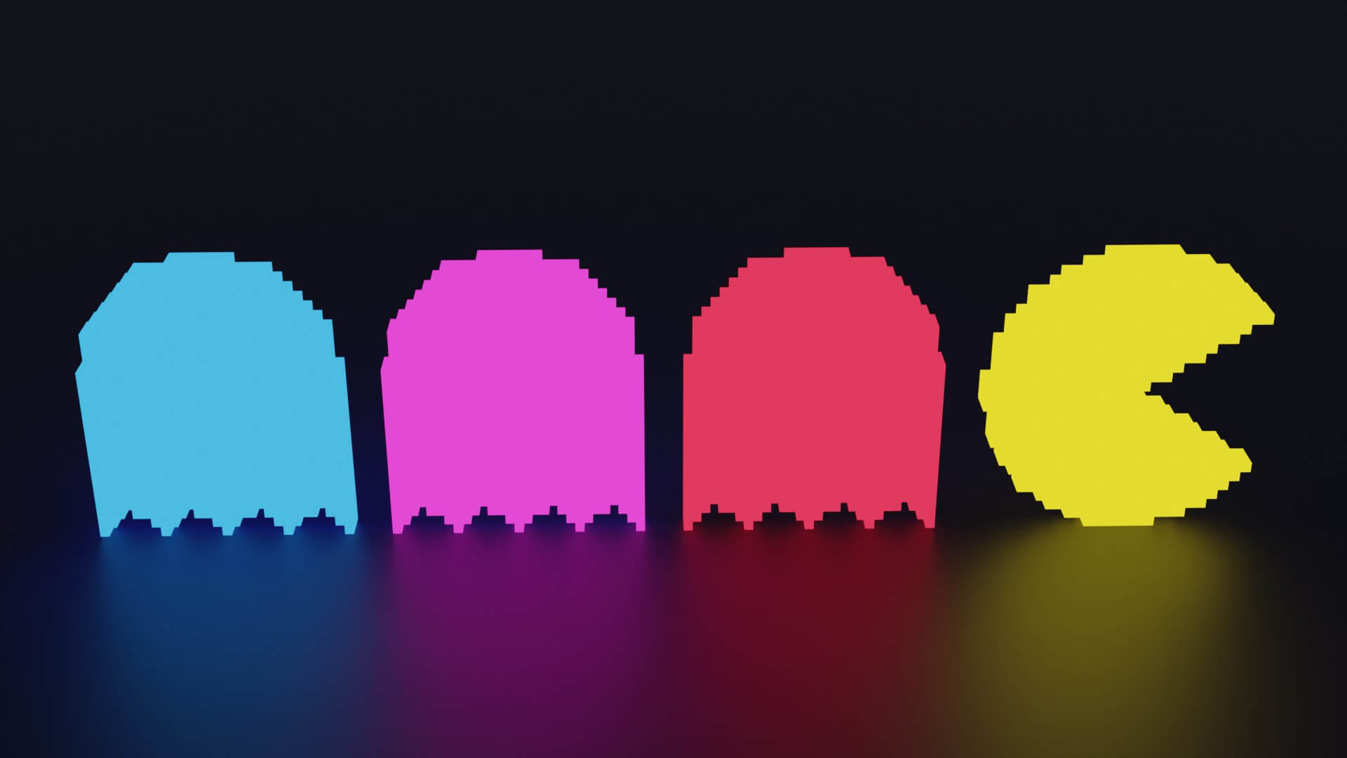 Pacman Characters - 3D Model by ilham45