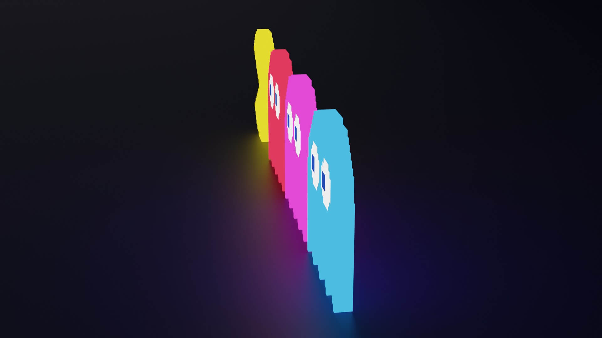 Pacman Characters - 3D Model by ilham45