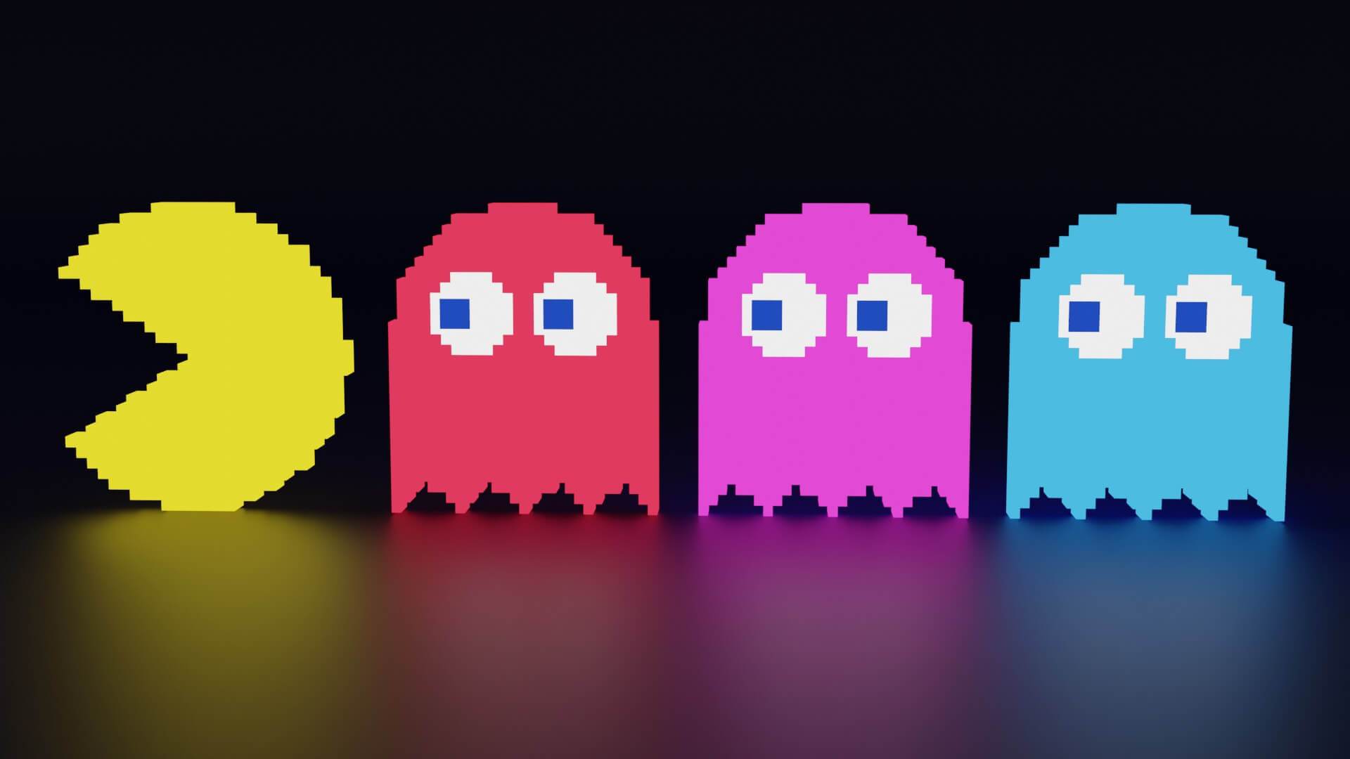 Pacman Characters - 3D Model by ilham45