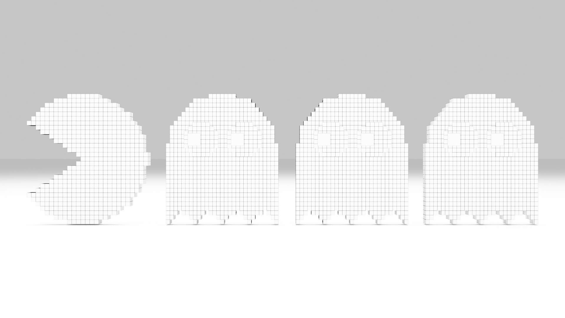 Pacman Characters - 3D Model by ilham45