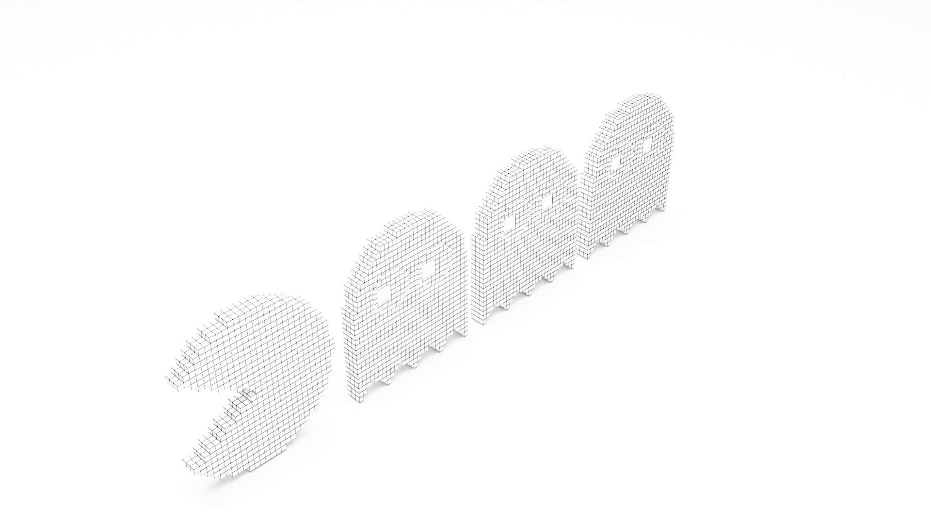 Pacman Characters - 3D Model by ilham45