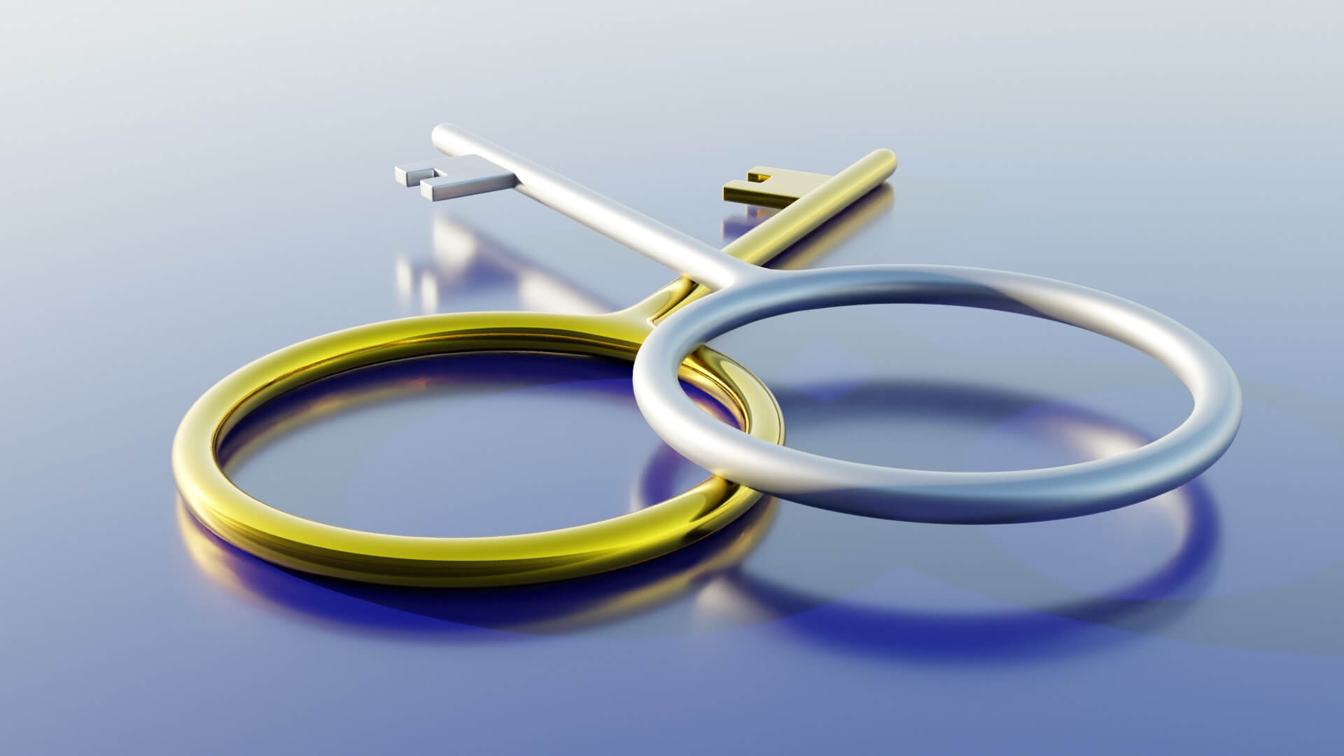 Two Padlock Keys - 3D Model by ilham45