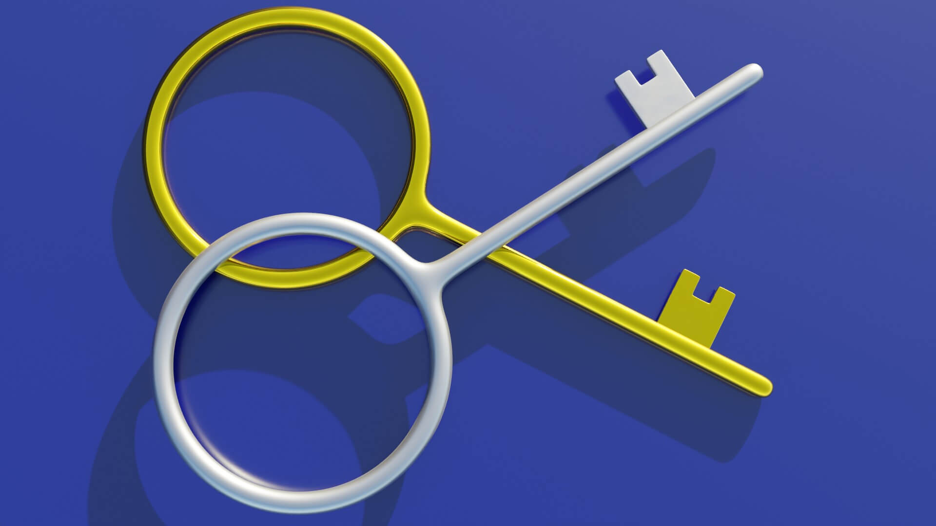 Two Padlock Keys - 3D Model by ilham45