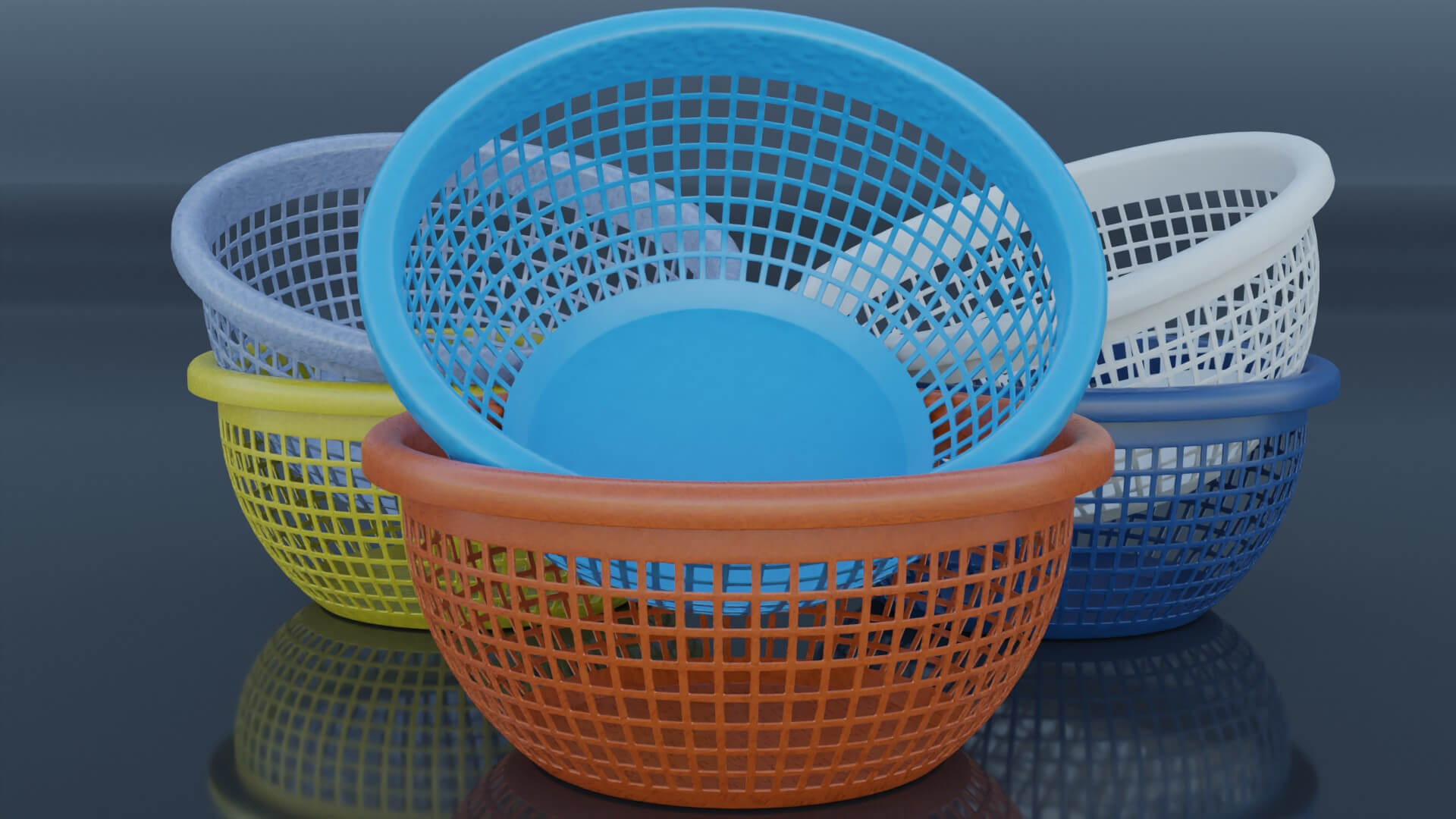 Plastic Basket - 3D Model by ilham45