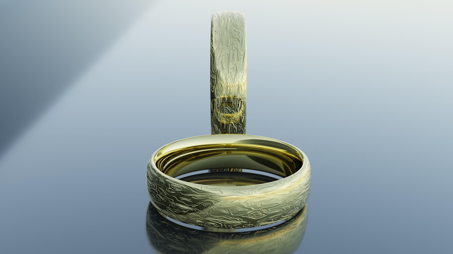 Procedural Texture Wedding Gold Ring - 3D Model by ilham45
