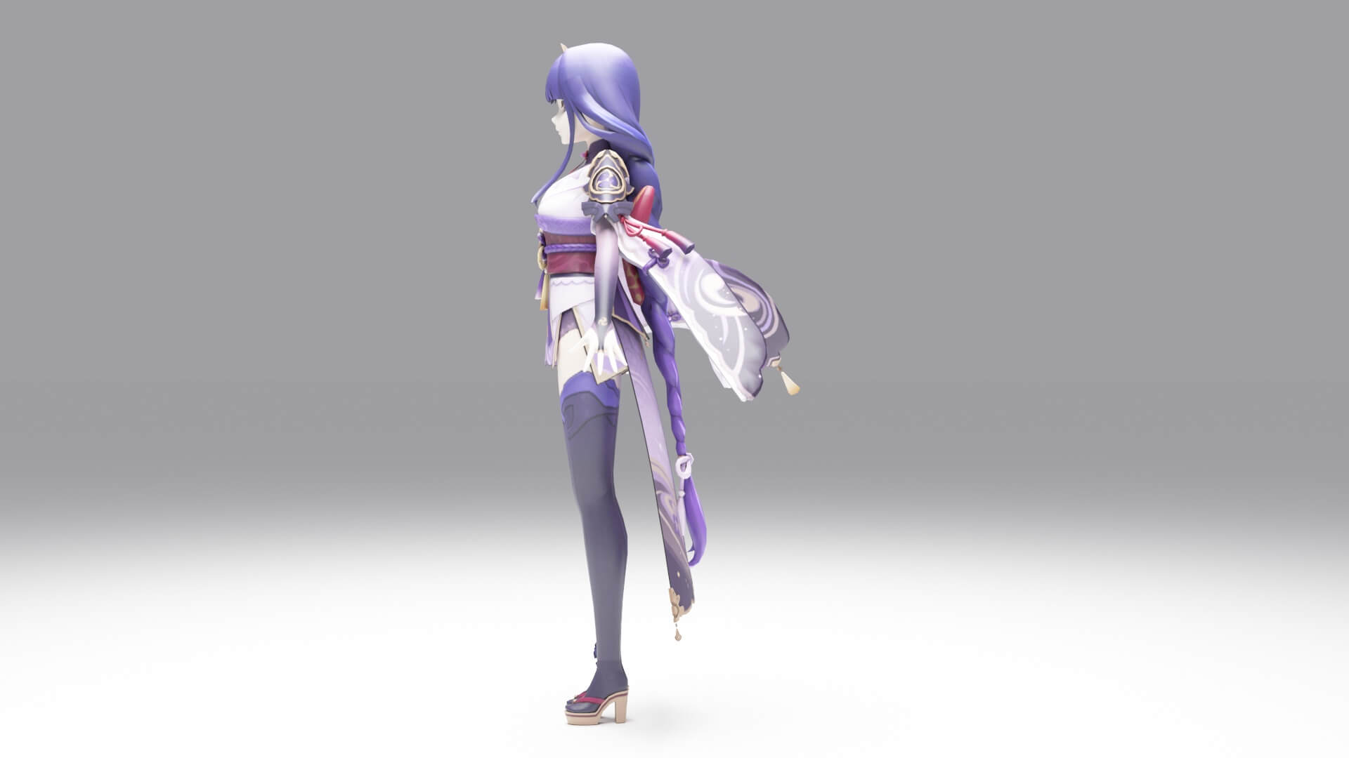 Raiden Shogun - Genshin Impact 3D Model by ilham45