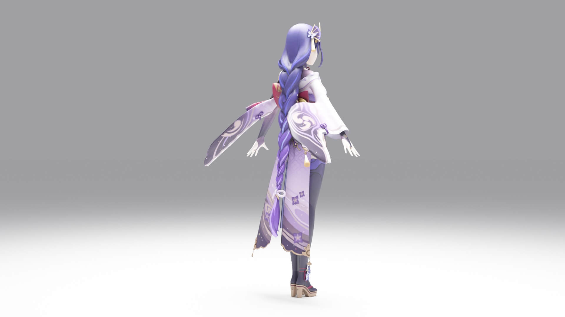 Raiden Shogun - Genshin Impact 3D Model by ilham45