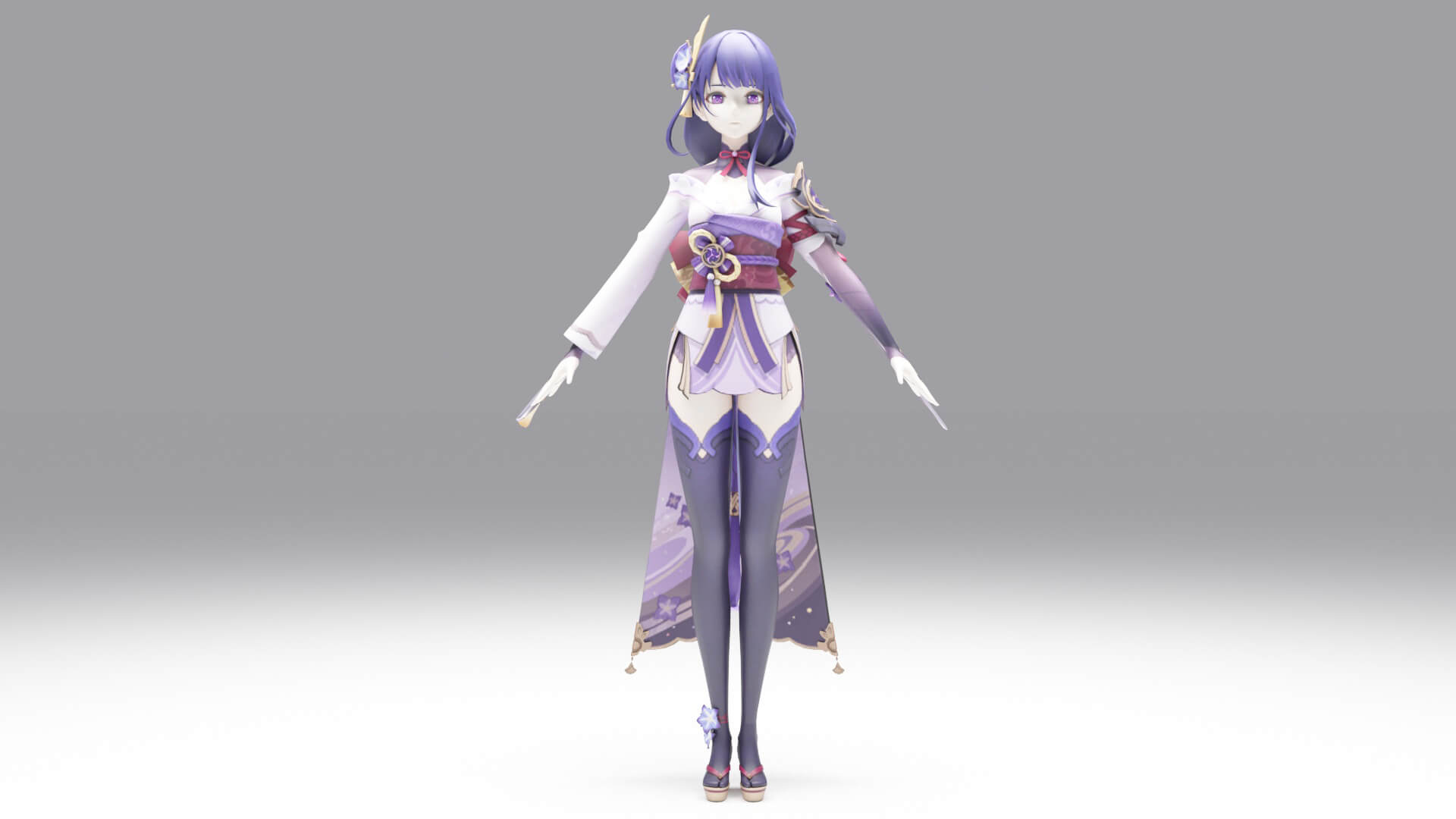 Raiden Shogun - Genshin Impact 3D Model by ilham45