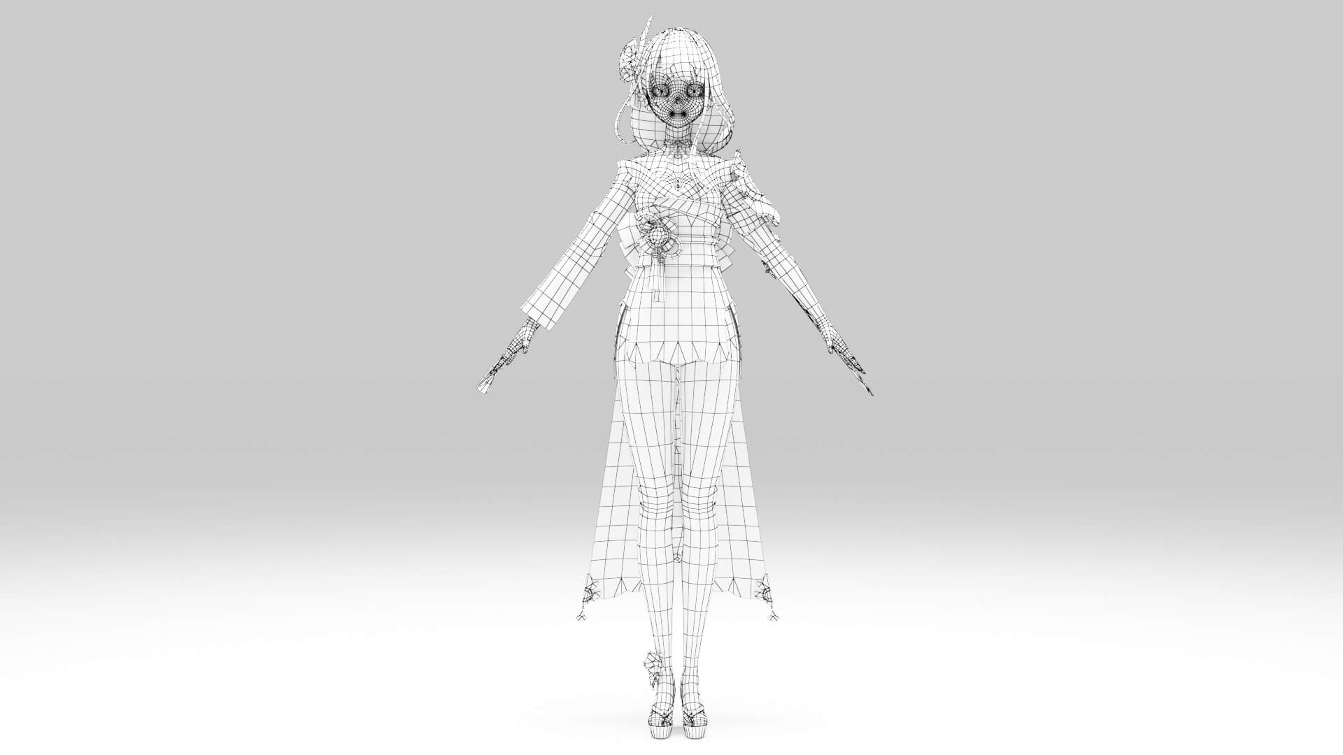 Raiden Shogun - Genshin Impact 3D Model by ilham45