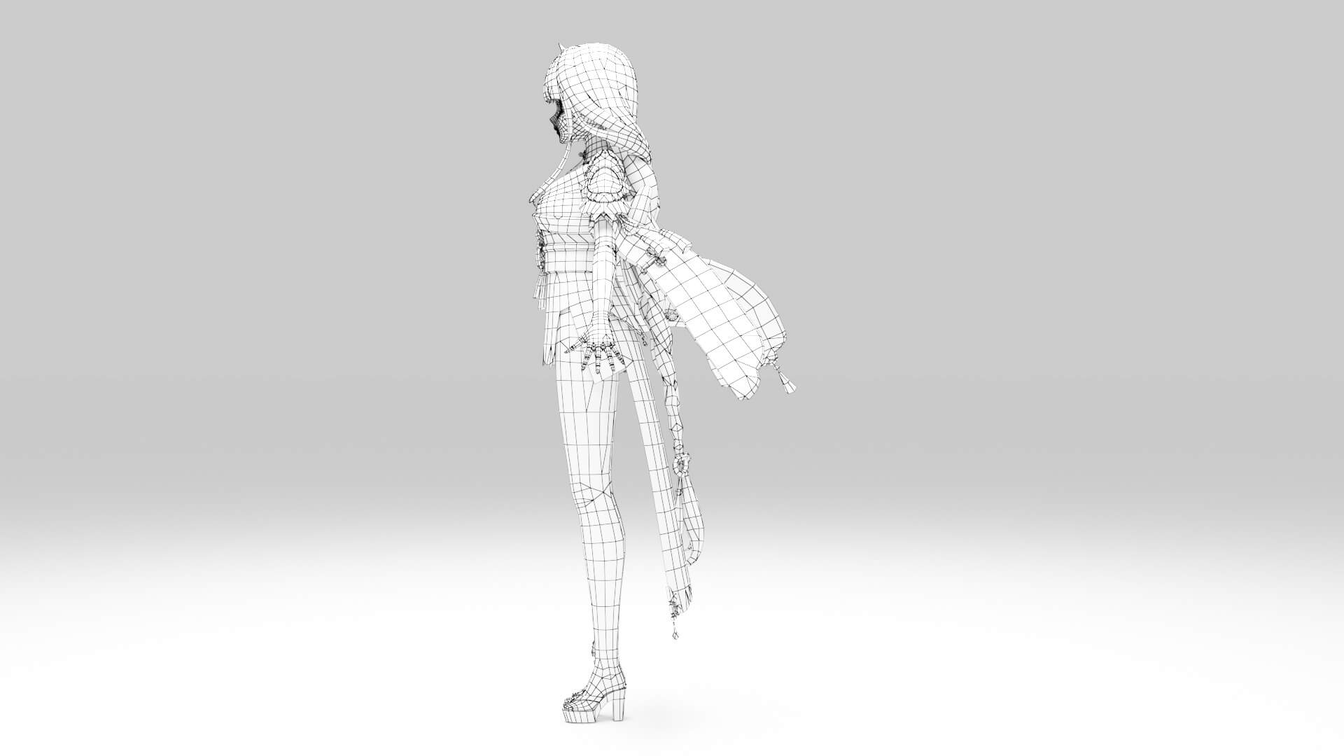 Raiden Shogun - Genshin Impact 3D Model by ilham45