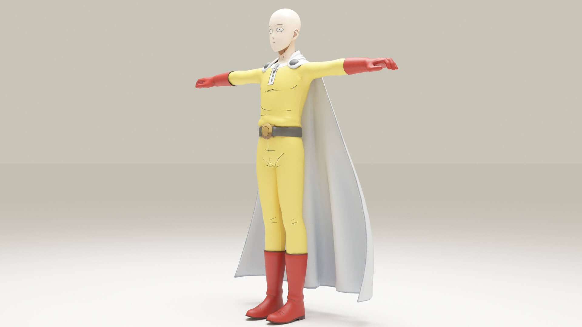 Saitama - One Punch Man 3D Model by ilham45