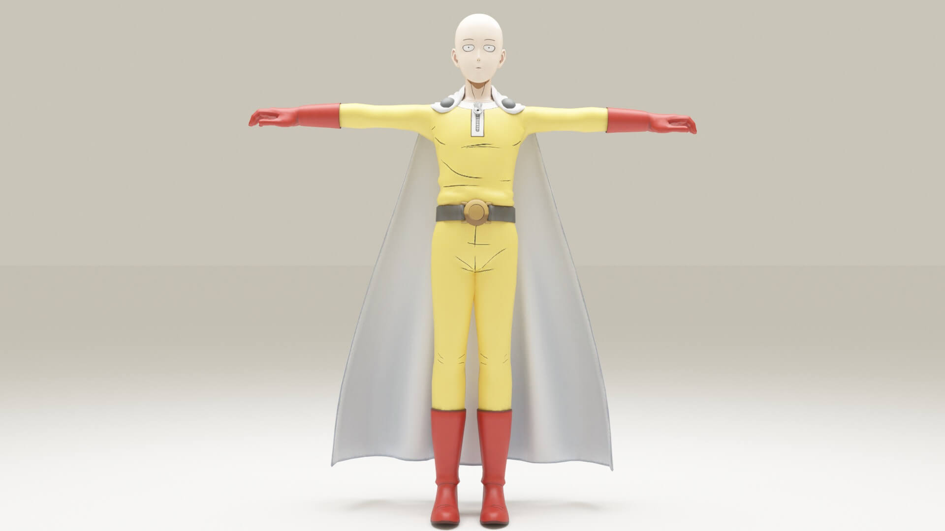 Saitama - One Punch Man 3D Model by ilham45