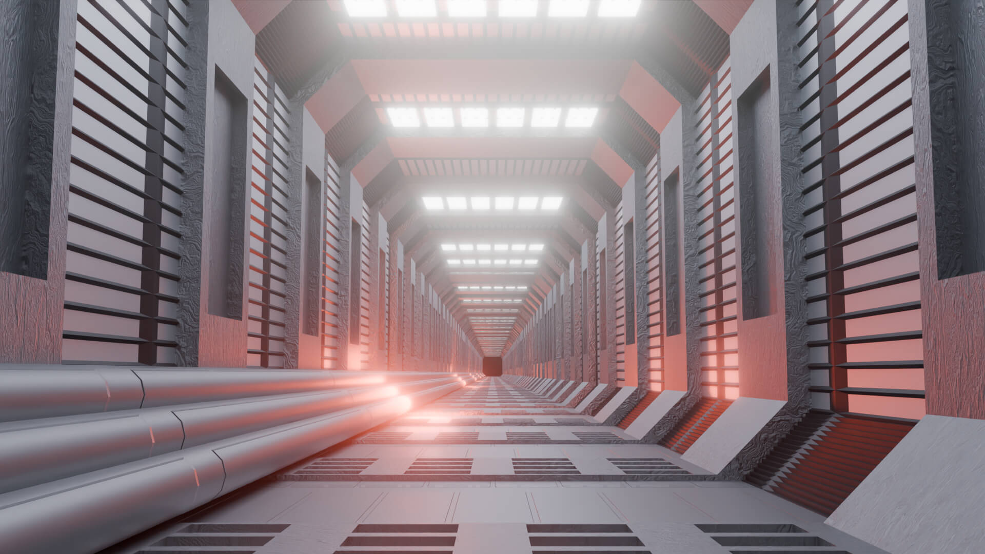 Sci-Fi Hallway 3D Model by ilham45