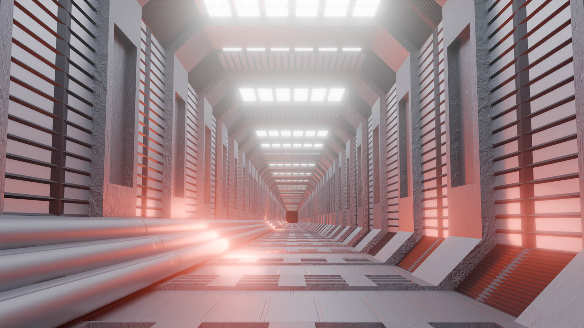Sci-Fi Hallway 3D Model by ilham45