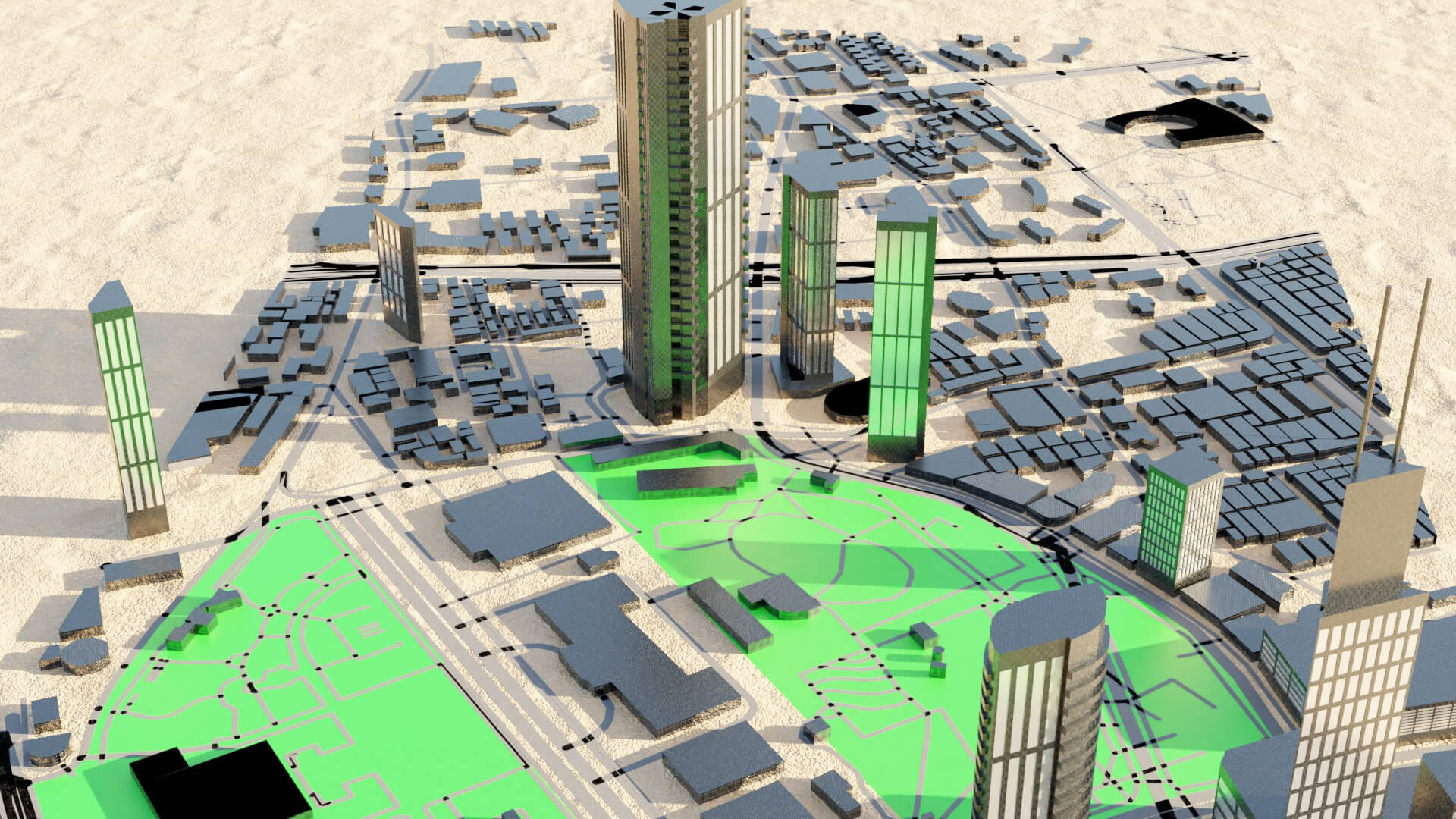 Shanghai China Citymap Building - 3D Model by ilham45