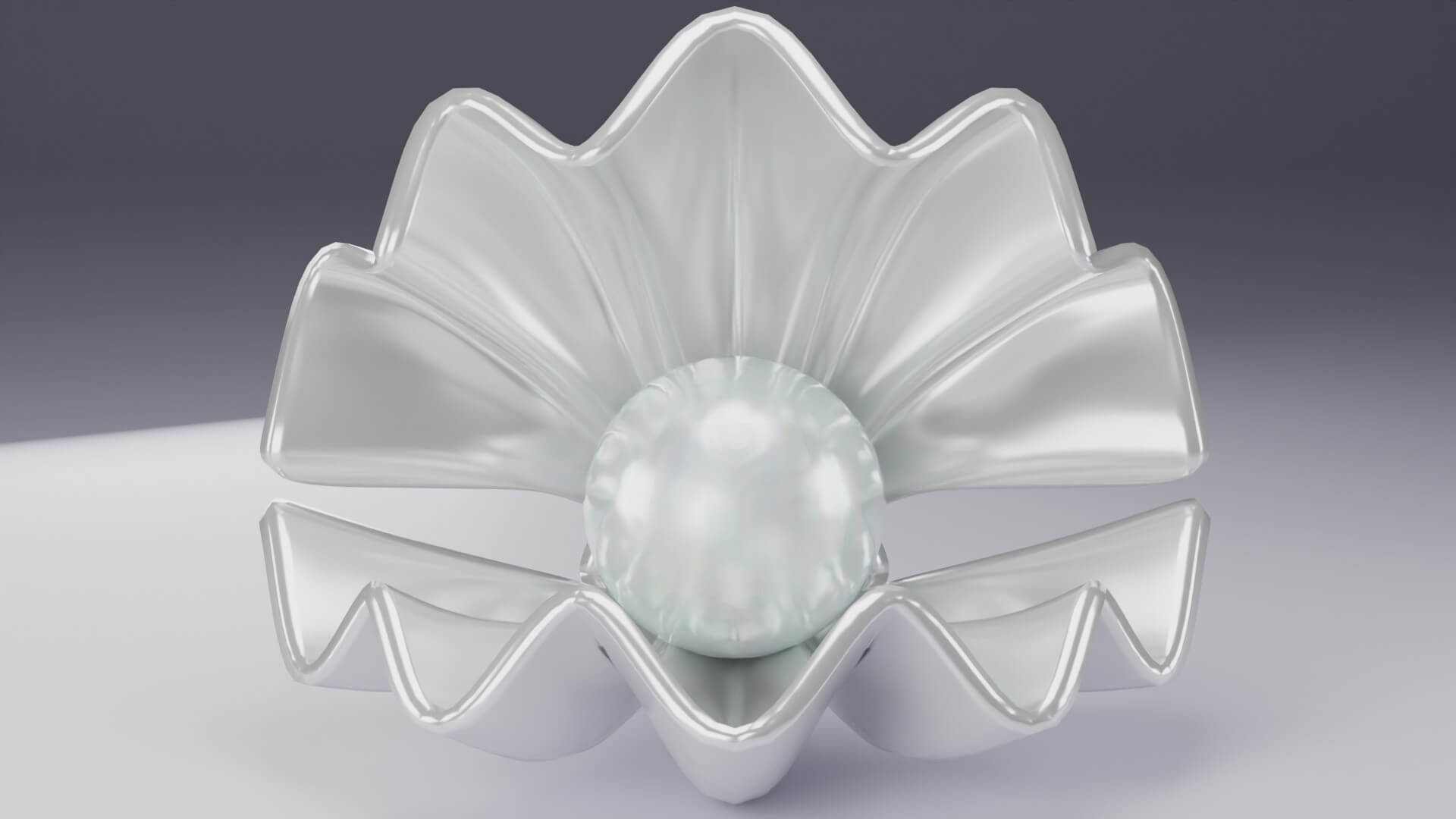 Shell and Pearl - 3D Model by ilham45