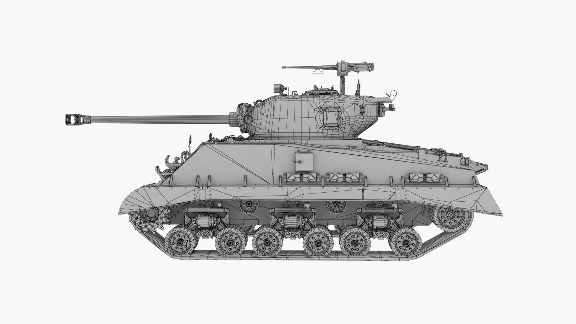 Sherman Tank - 3D Model by ilham45