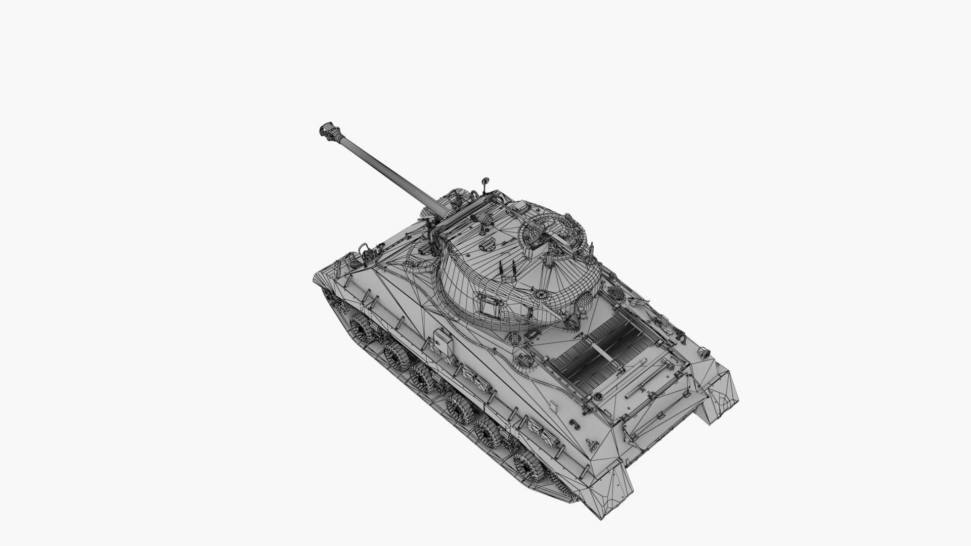 Sherman Tank - 3D Model by ilham45
