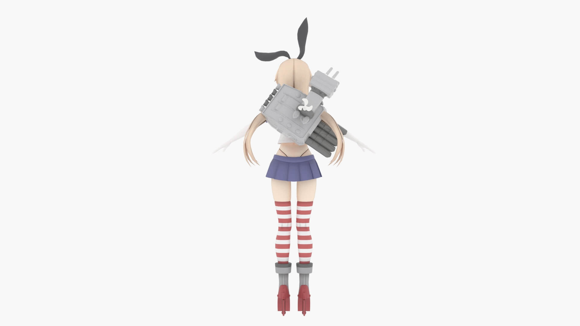 Shimakaze - Kantai Collection 3D Model by ilham45