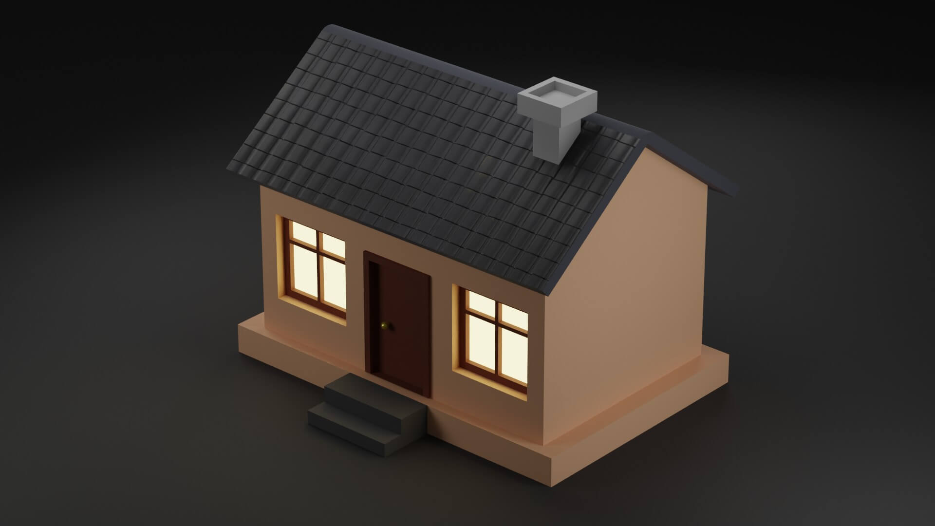 Simple House - 3D Model by ilham45