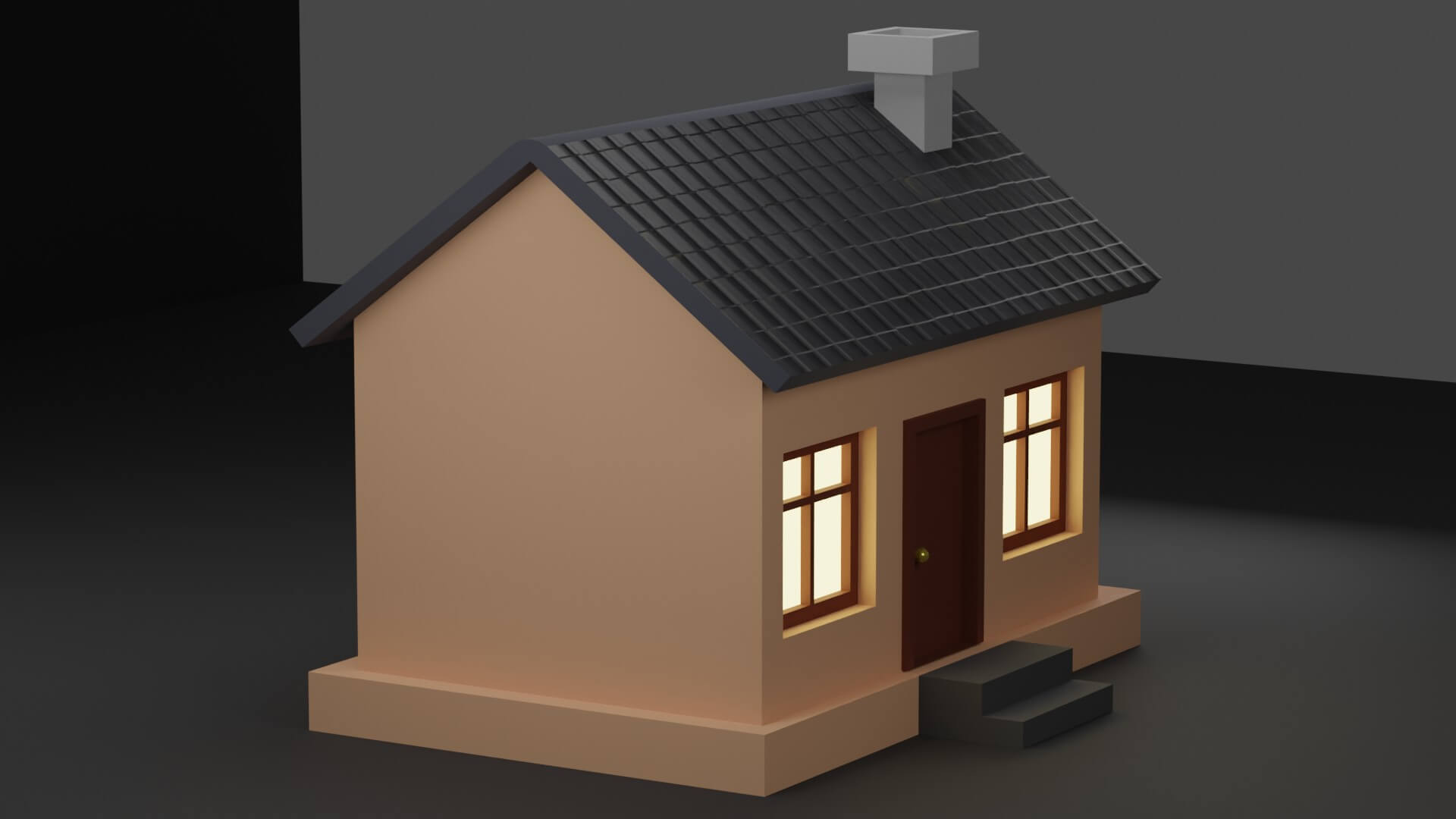 Simple House - 3D Model by ilham45