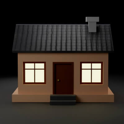 Simple House - 3D Model by ilham45