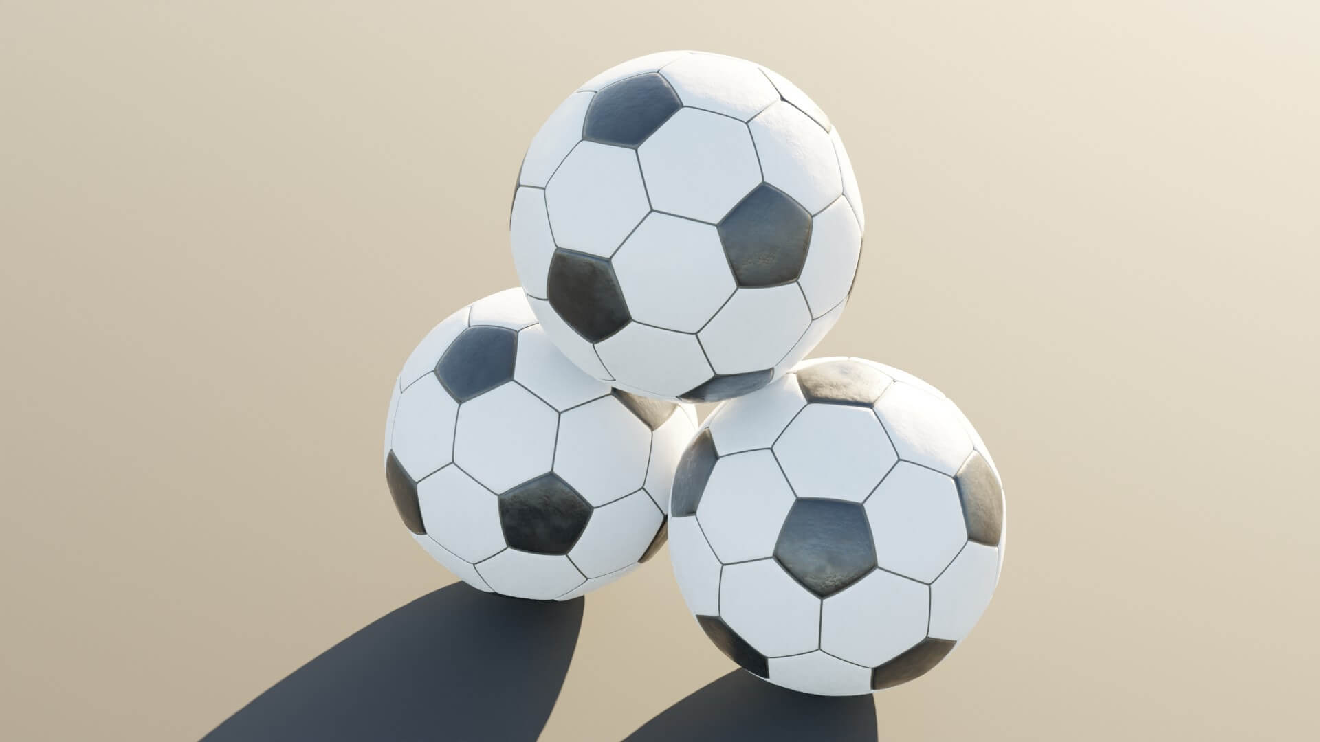 Pile of Soccer Balls - 3D Model by ilham45