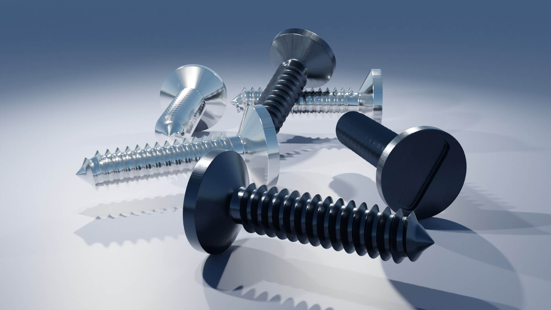 Stainless Steel Screw - 3D Model by ilham45