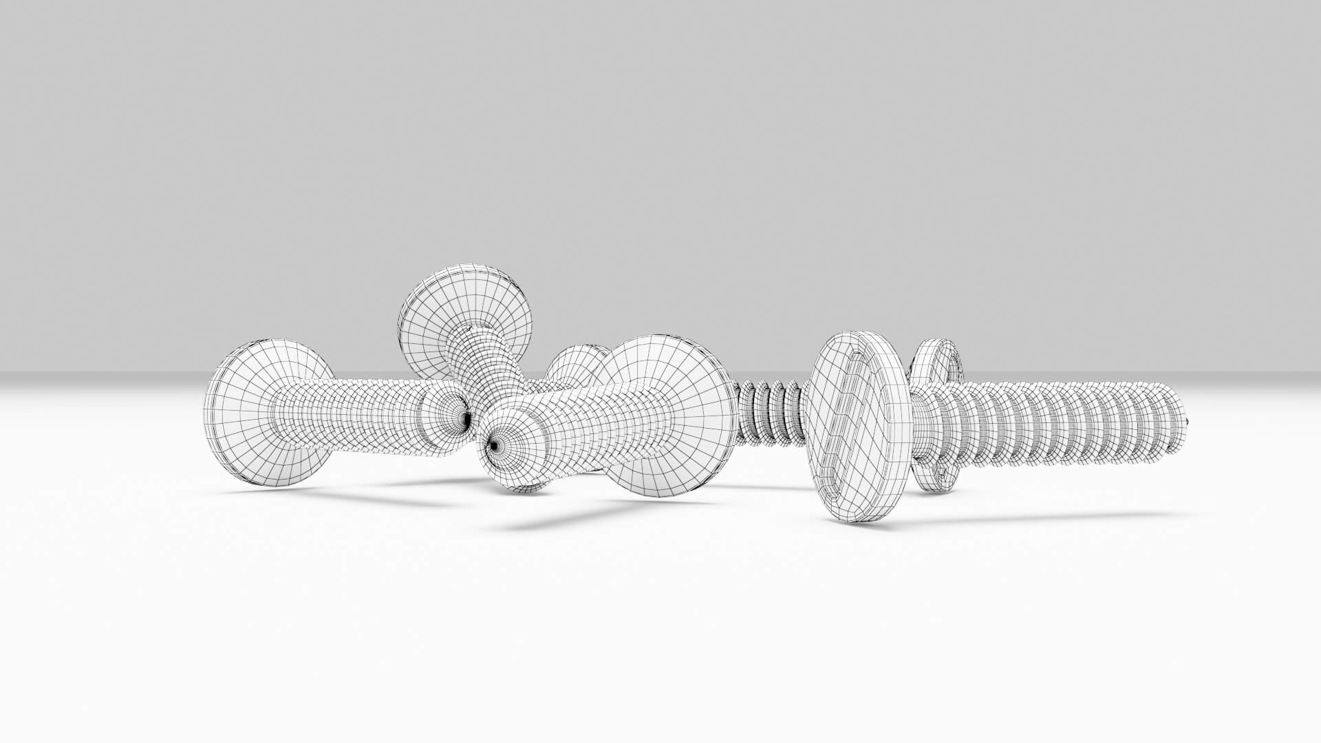 Stainless Steel Screw - 3D Model by ilham45