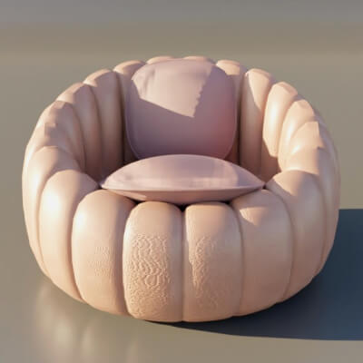 Stylized Sofa Chair - 3D Model by ilham45