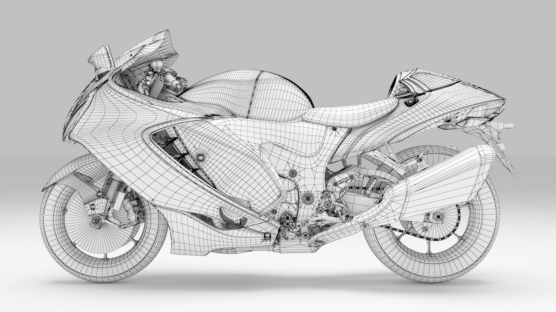 Suzuki Hayabusa - 3D Model by ilham45