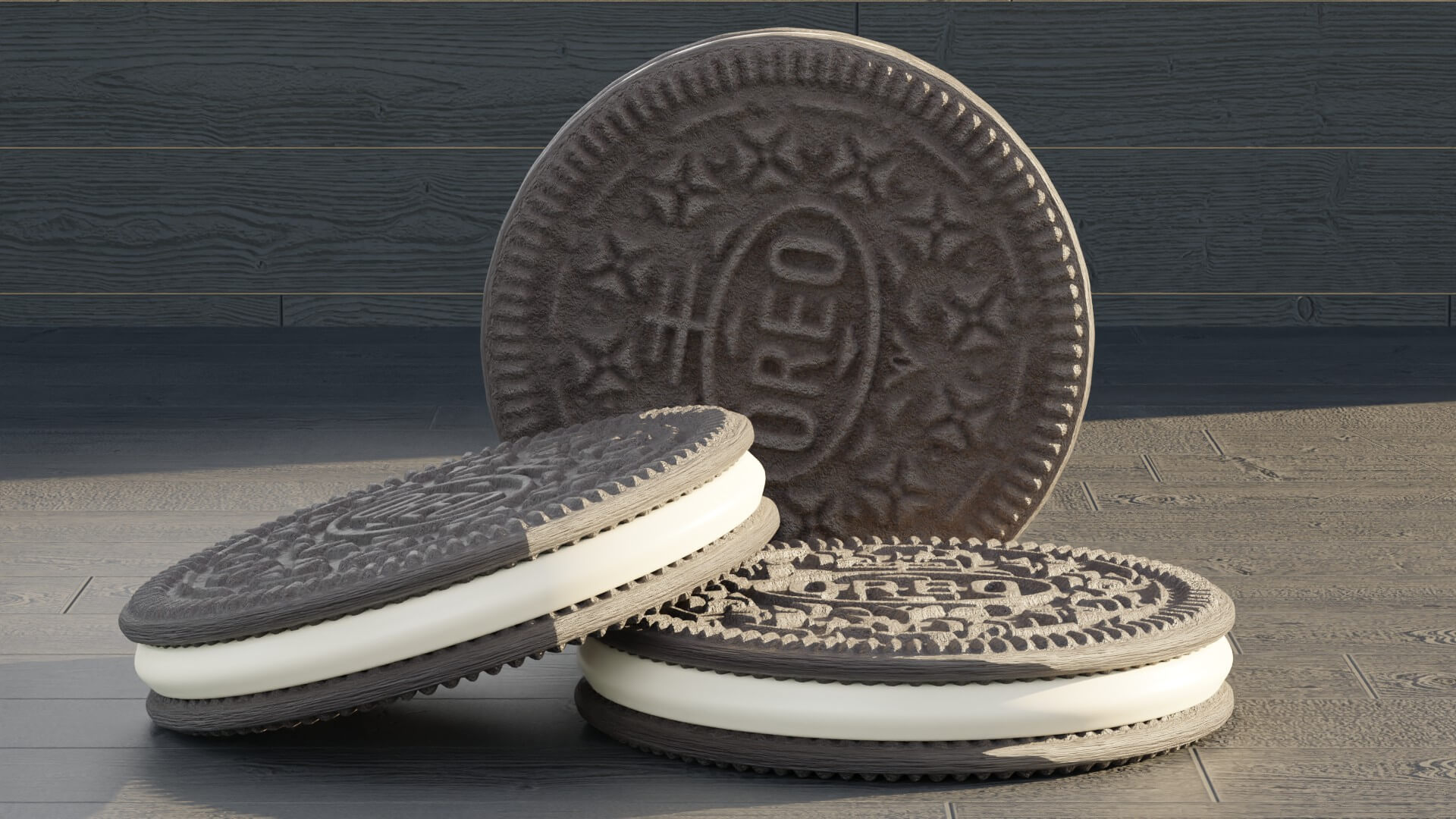Three of Oreos - 3D Model by ilham45