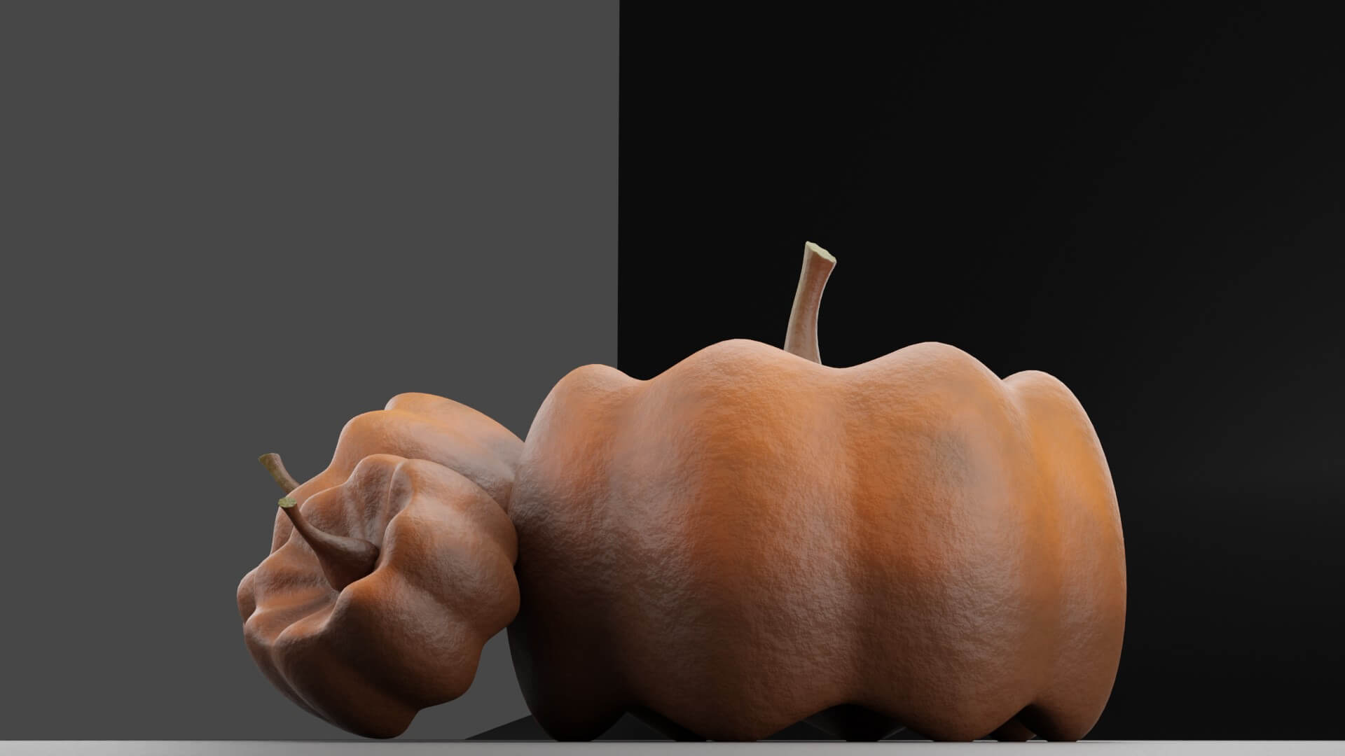 Three Pumpkins - Free 3D Model by ilham45